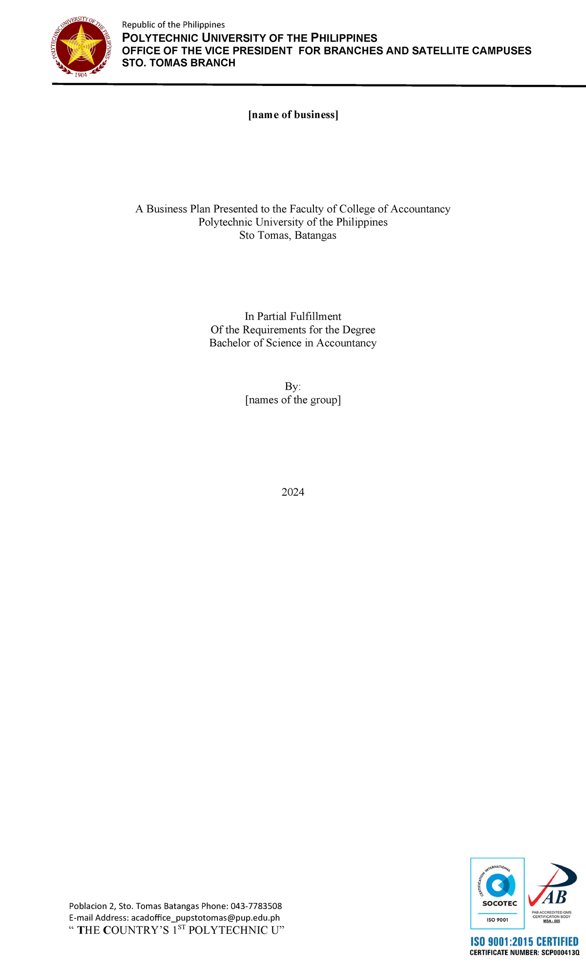 Cover-page - ususuhsw - Republic of the Philippines POLYTECHNIC ...