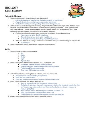 2022 Unit 1 Biology Exam - Semester One 2022 Unit One Biology Exam ...