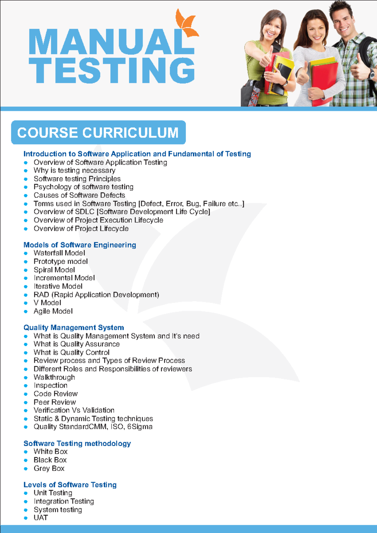 Manualtesting - Best notes - MANUAL COURSE CURRICULUM TESTING ...