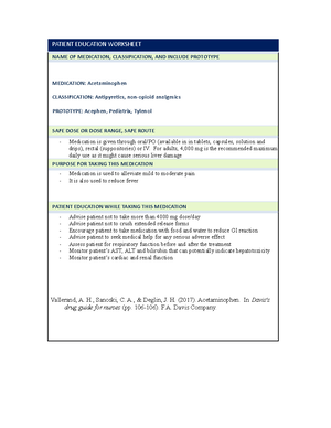 Multivitamins - Med Card - PATIENT EDUCATION WORKSHEET NAME OF ...