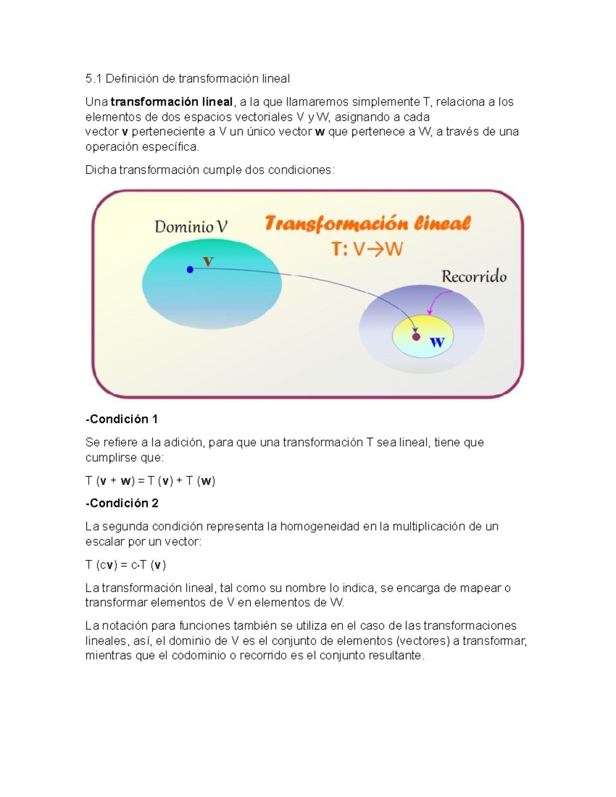 Exposición Unidad 5 Álgebra Lineal - 5 Definición de transformación ...