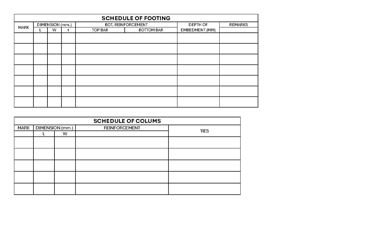 BT2 temp bsu - This is a guide for all archi there... - SCHEDULE OF ...