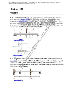 ME101-1P Shear Stress In Beams Problems part 3 - Material Science and ...