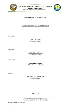 technical and operational definitions - SEMI DETAILED LESSON PLAN IN ...