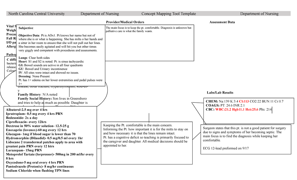 Week 2 Clinical Cocept Map - North Carolina Central University ...