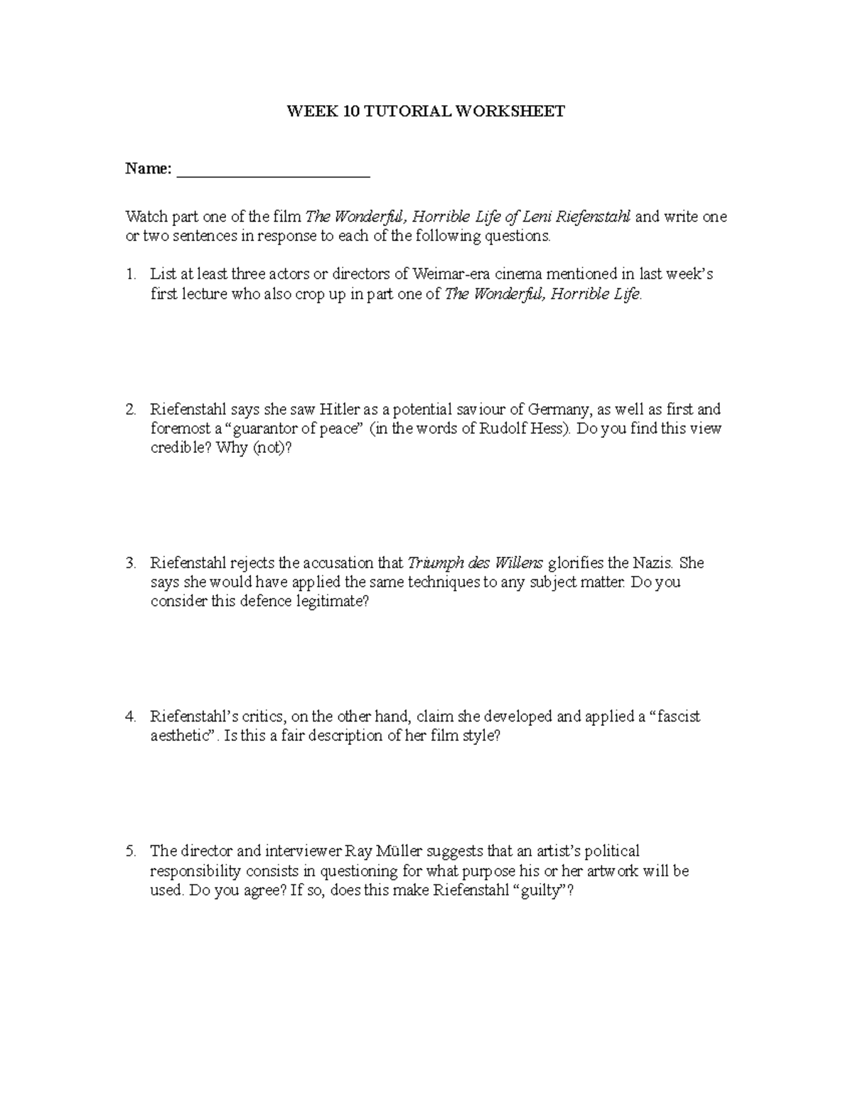 LANG 101 Week 10 tutorial worksheet(1) - WEEK 10 TUTORIAL WORKSHEET ...