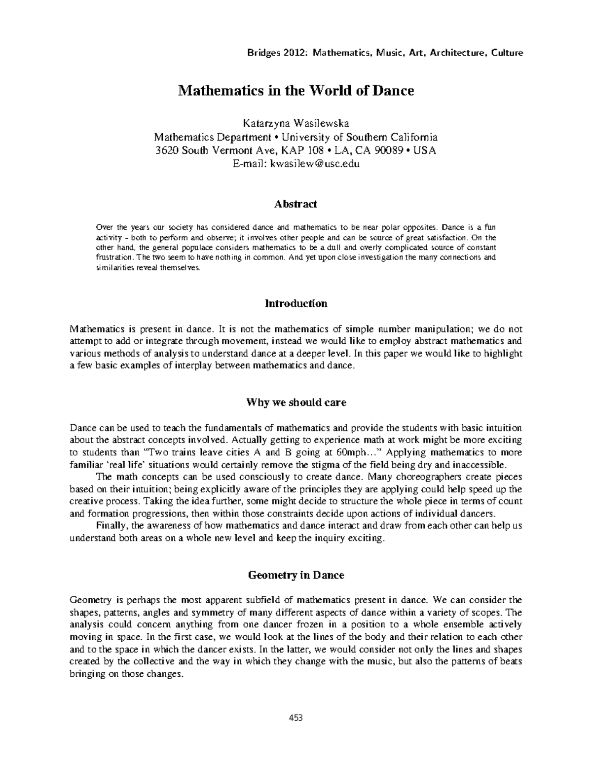 Bridges 2012-453 - This document provides you with the volume of ...