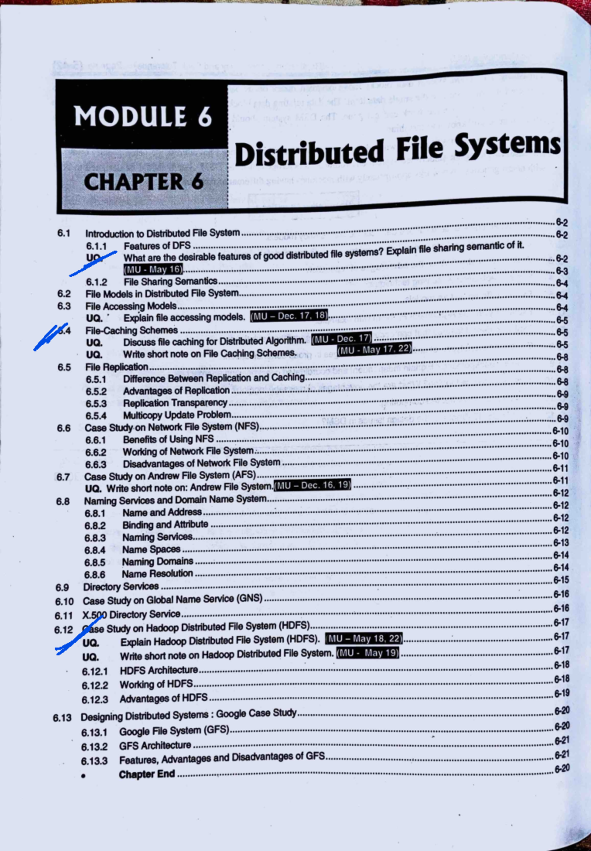 MOD 06 - module 6 - MODULE 6 Distributed· File Systems I troduct • Di .bu ed Fil Syst ...