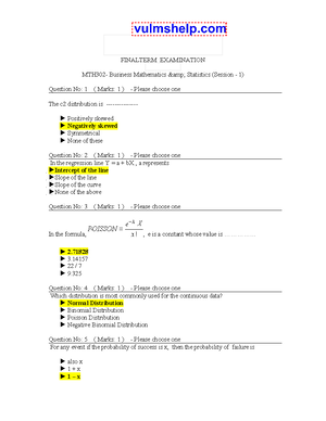 MTH 202 Assignment # 1 - MTH 202 Assignment # 1 (BC190200704) Question 01 With the help of a ...