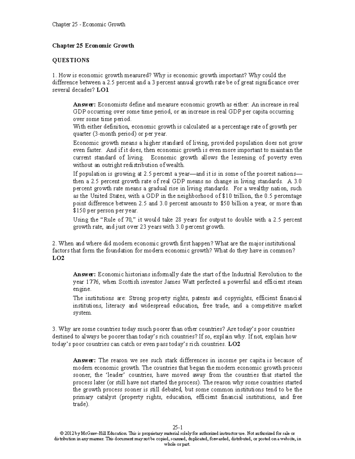 Chap025 rev - Summary Creative Dance with Children - Chapter 25 Economic Growth QUESTIONS 1. How ...