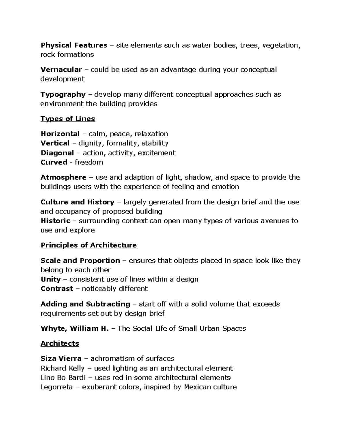 TOA-1 Topic 3 Topography, Styles, Color, Light, Ergonomics, Codes - Theory Of Architecture 1 ...