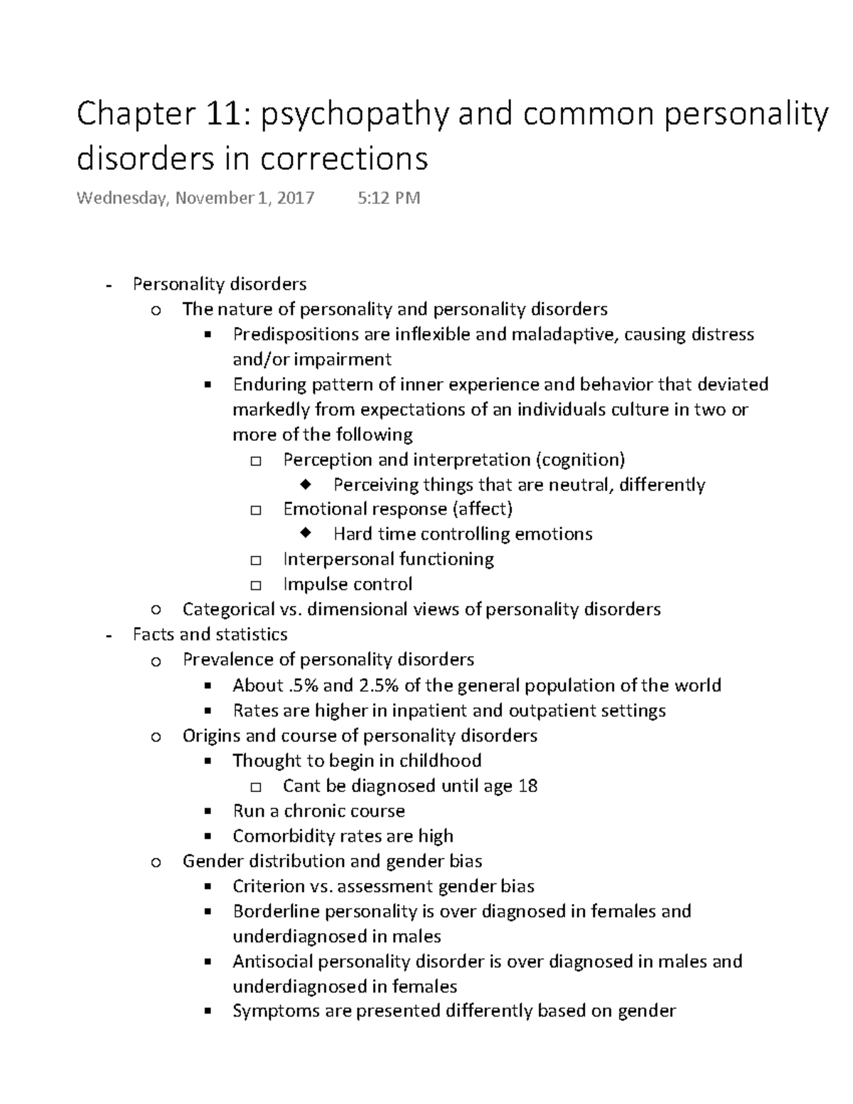 Chapter 11 psychopathy and common personality disorders in corrections ...