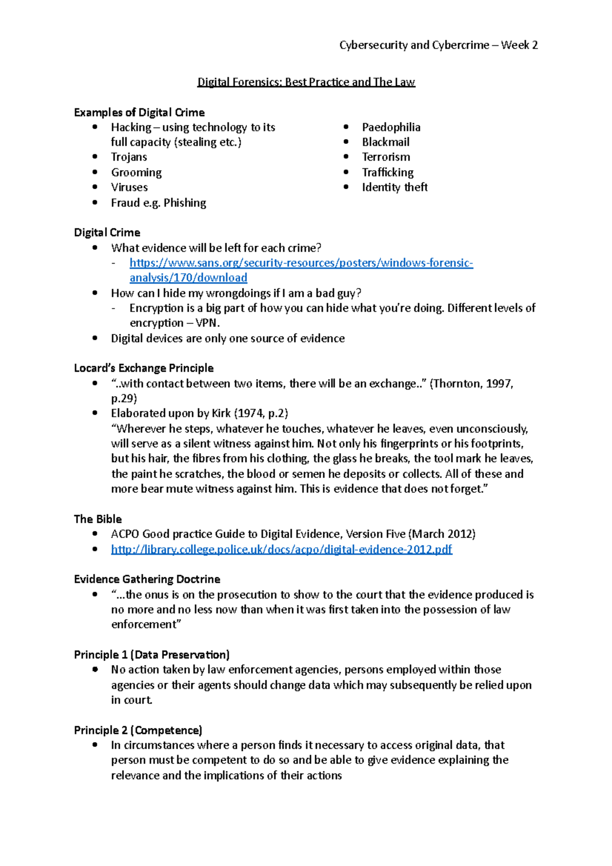 Cybercrime - Digital Forensics - Digital Forensics: Best Practice and ...