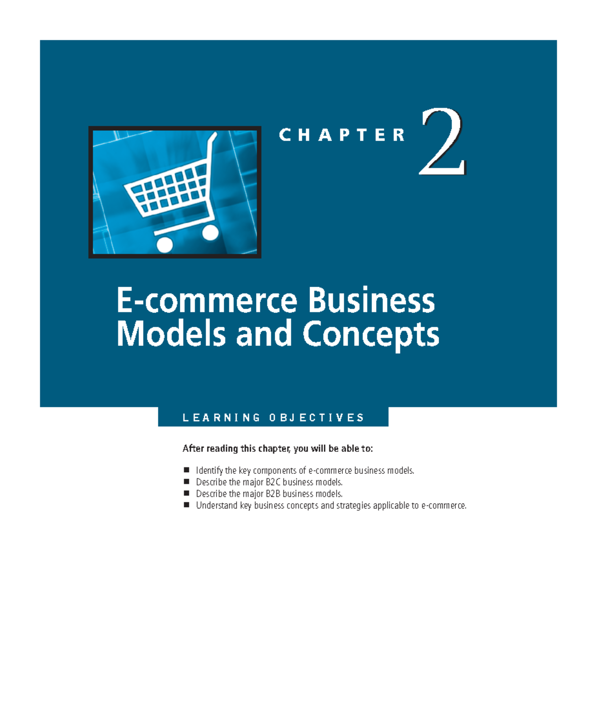 E-Commerce Chapter 2 - I don't know much - 2 C H A P T E R E-commerce ...