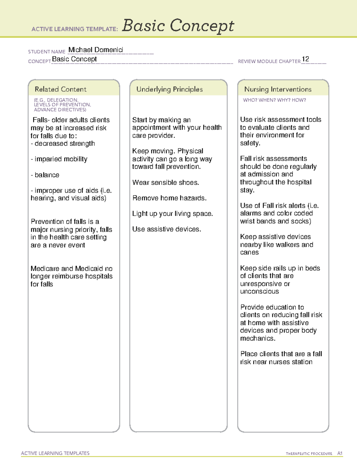 ATI Active Learning Template Basic Concept 2 - ACTIVE LEARNING ...