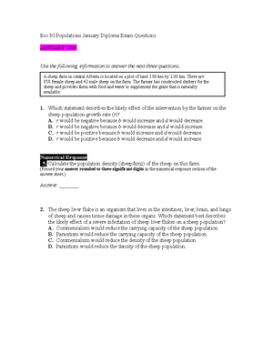 Ed diploma exam biology 30 released materials 2019 - Diploma ...