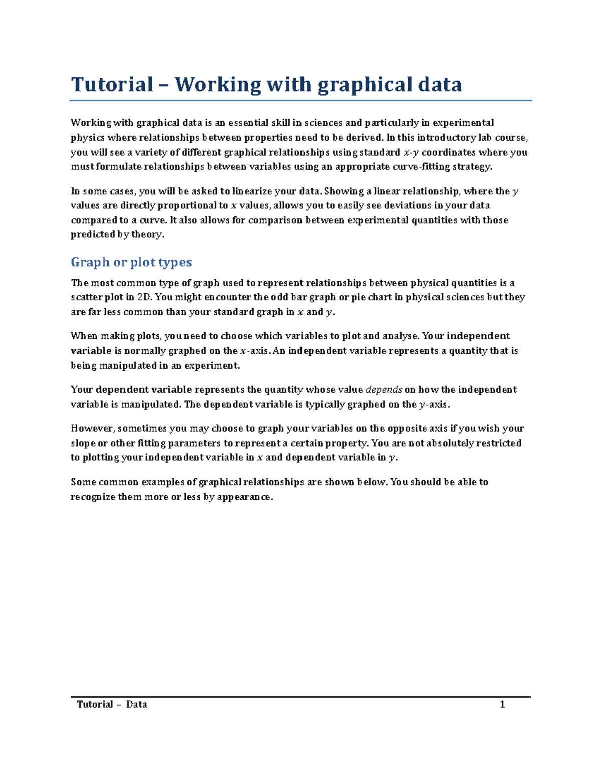 Tutorial - Working with graphical data - Tutorial – Data 1 Tutorial ...