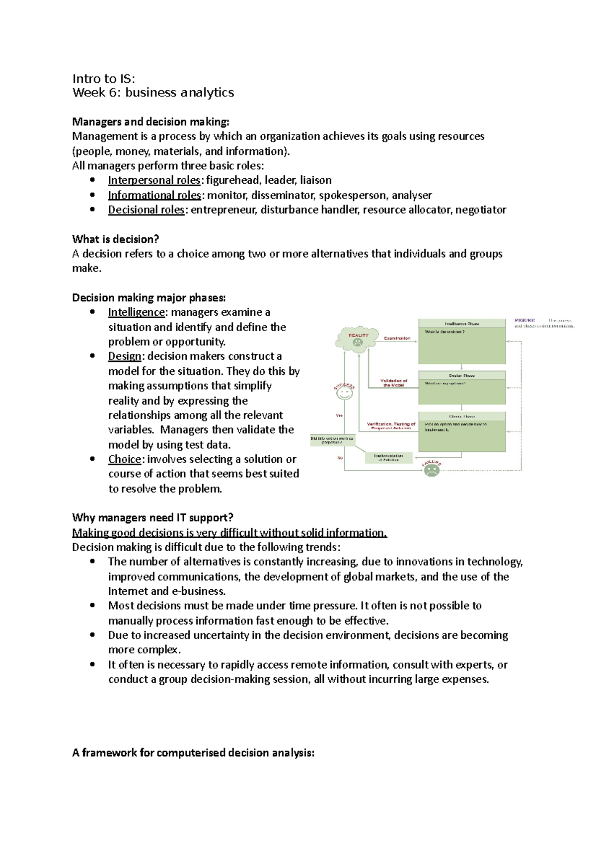 Week 6 - Business Analytics - Intro to IS: Week 6: business analytics ...