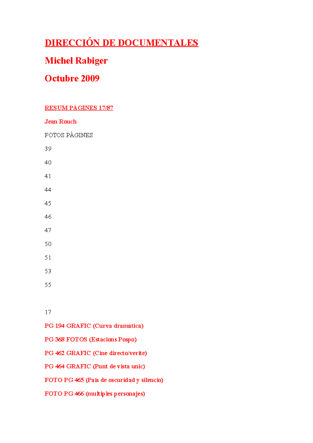 Direccion de documentales michael rabiger. Guia para realizacion ...