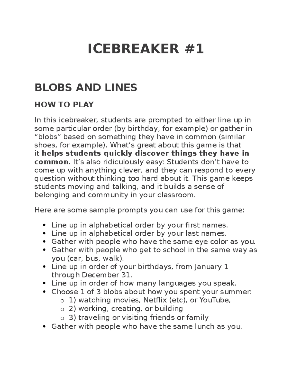 Icebreaker set 1 - KJXIOSADJOFJOSLVCM - ICEBREAKER BLOBS AND LINES HOW ...