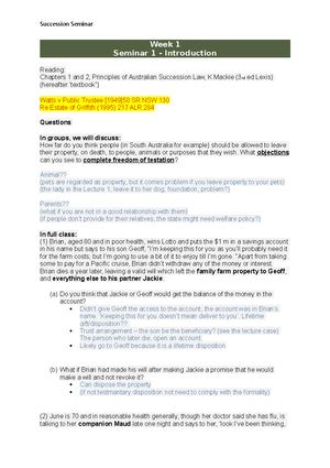 Succession Lecture Notes - 2023 Sem 2 - Arissa Michos (Student) I ...