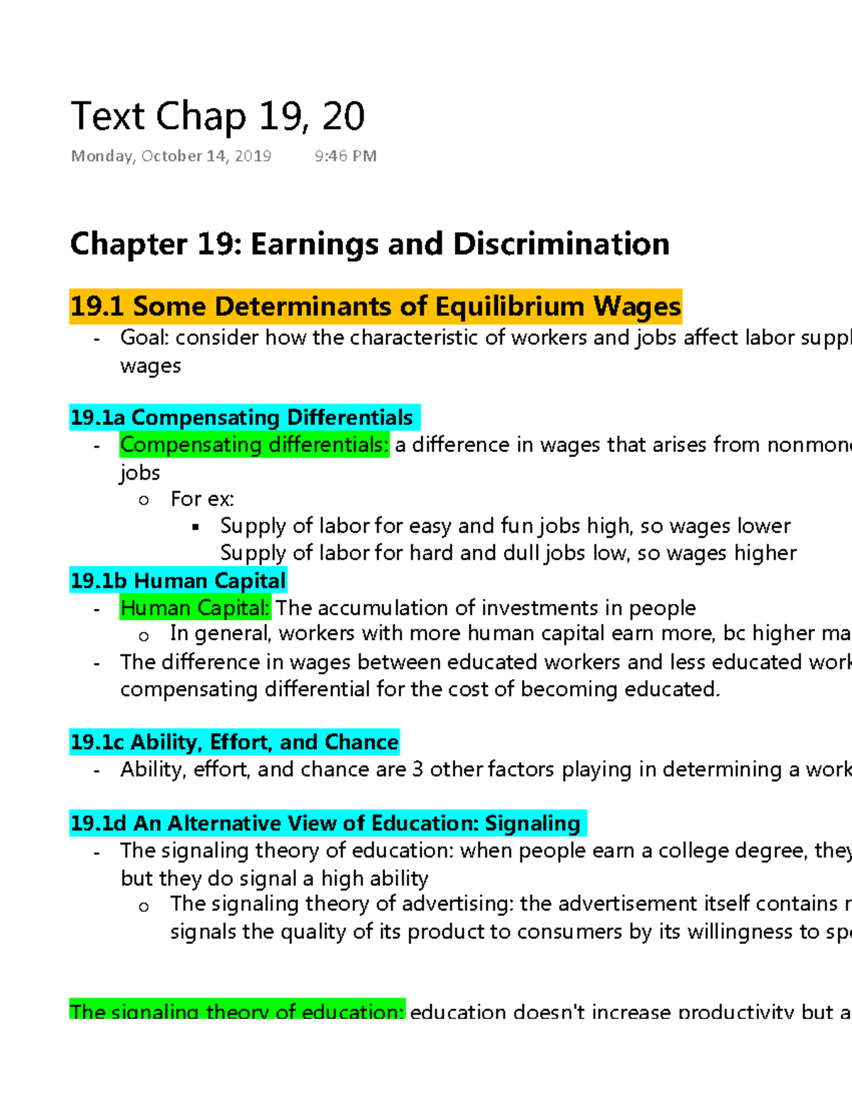 Text Chap 19, 20 - Summary of lecture and book content of chapter 19-20 ...