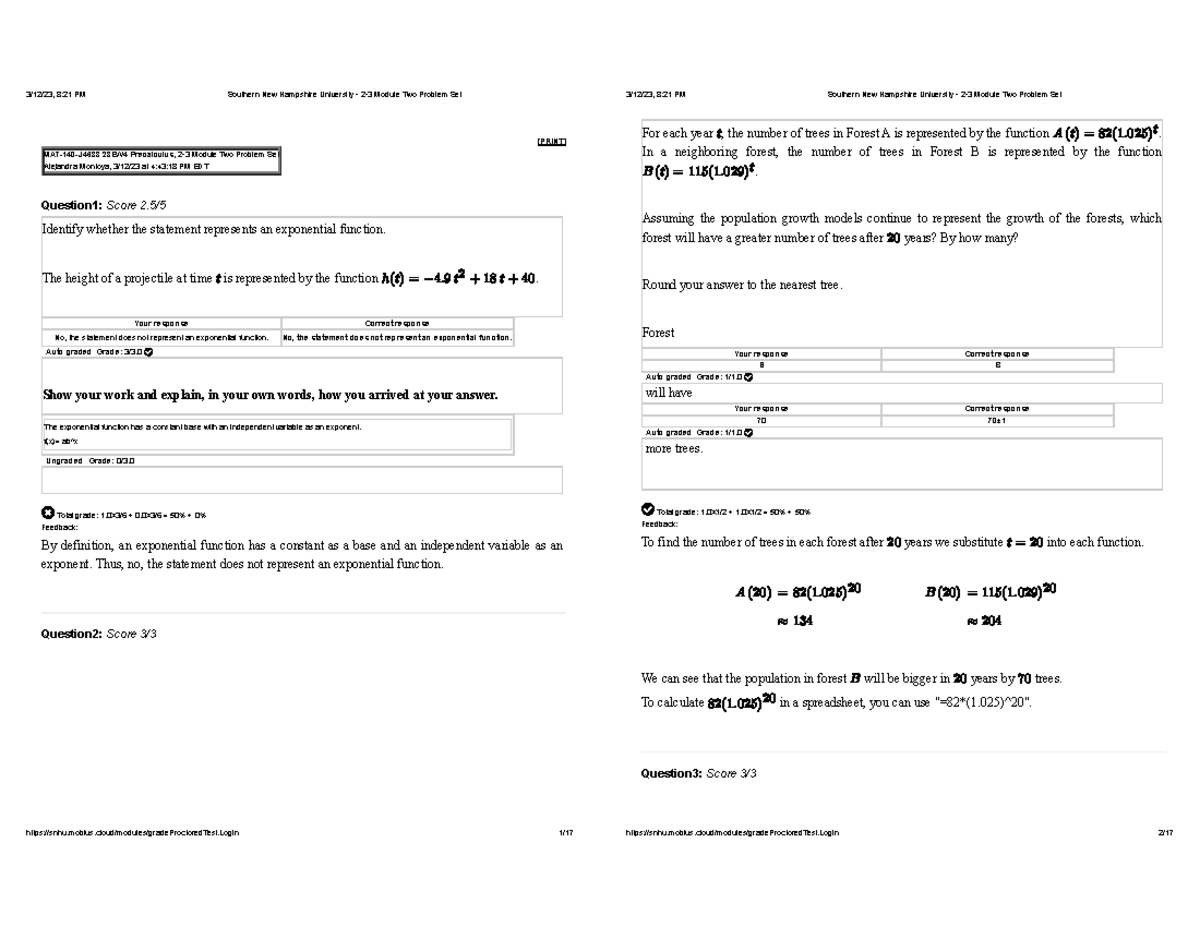 Southern New Hampshire University - 2-3 Module Two Problem Set - ####### [PRINT] ####### - Studocu