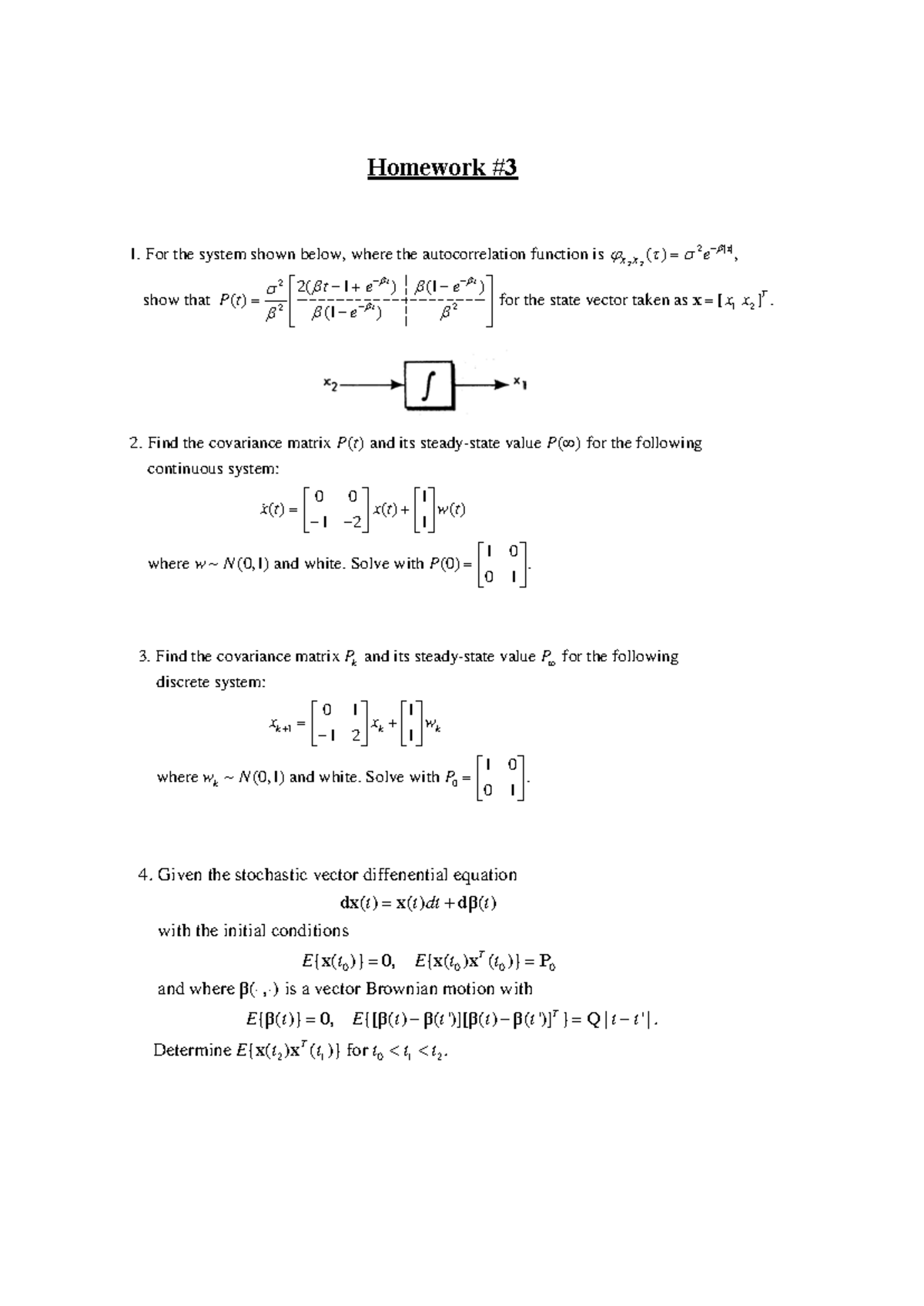Estimation Theory - Homework 3 - Homework 2 2 2 | | 2 2 2 1 2 1. For ...