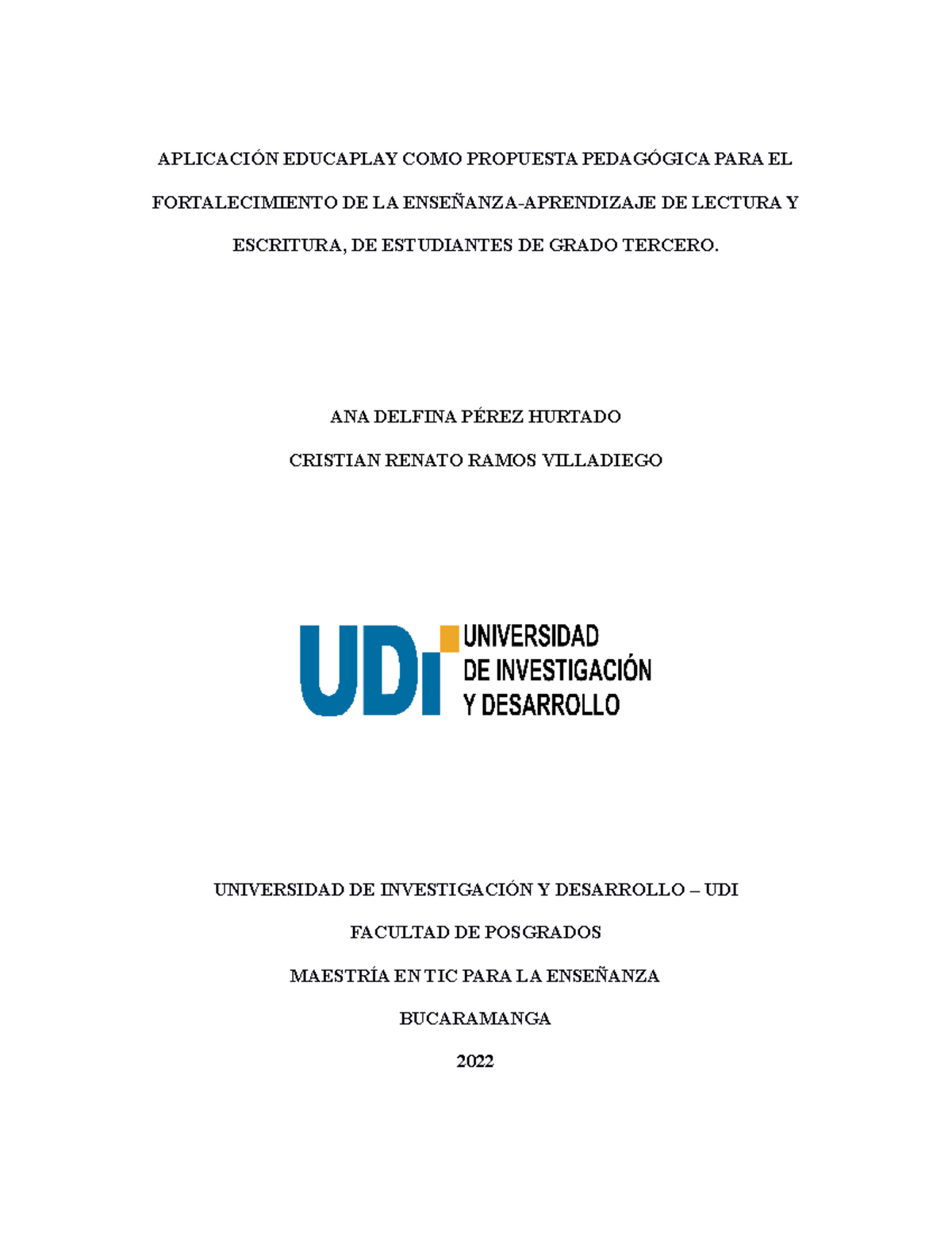 Proyecto-UDI- ANA-2022 - APLICACIÓN EDUCAPLAY COMO PROPUESTA PEDAGÓGICA ...