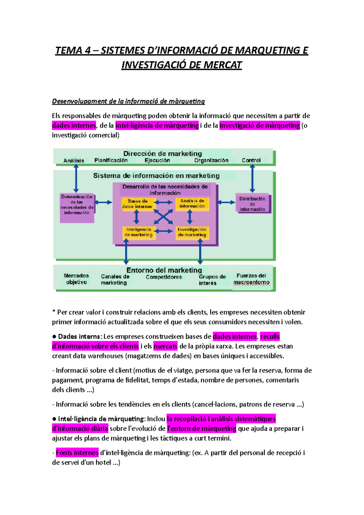 TEMA 3 Marketing - TEMA 4 – SISTEMES D’INFORMACIÓ DE MARQUETING E ...