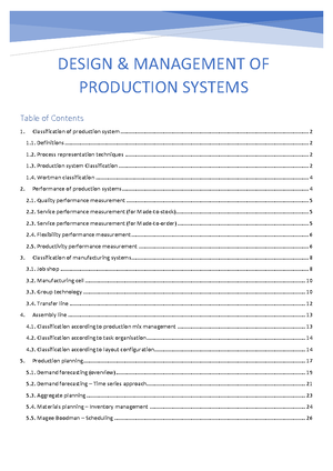 Formulario Design and Management Of Production System - JOB SHOP 1 ...