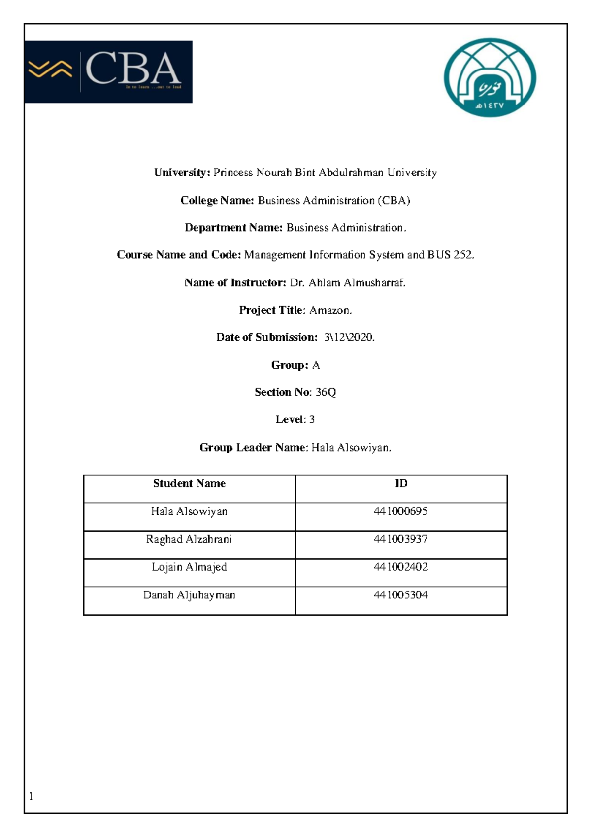 MIS Project - Management information system - PNU - Studocu