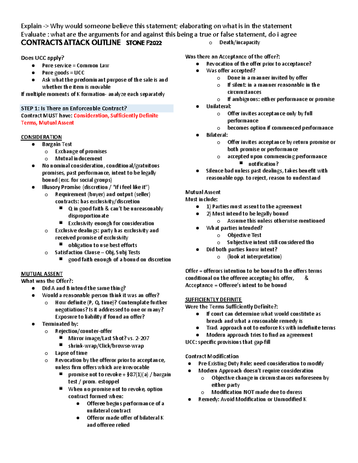 Attack Outline for Final - Explain - > Why would someone believe this ...