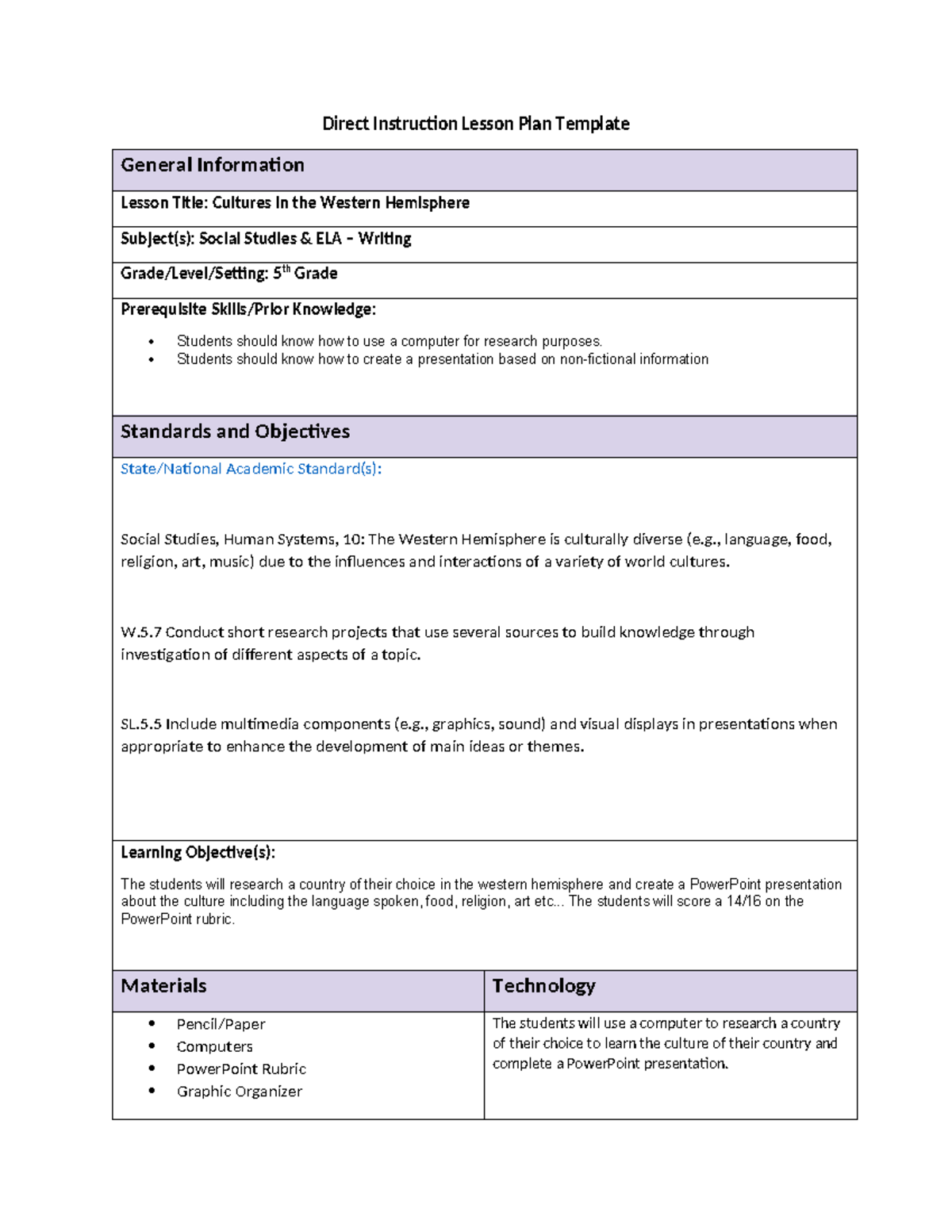 Dougherty - D164 Task 2 - Elementary Disciplinary Literacy - D164 Task ...