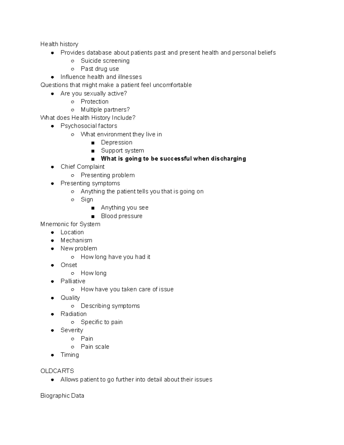 Chapter 3 Health History - Health history Provides database about ...
