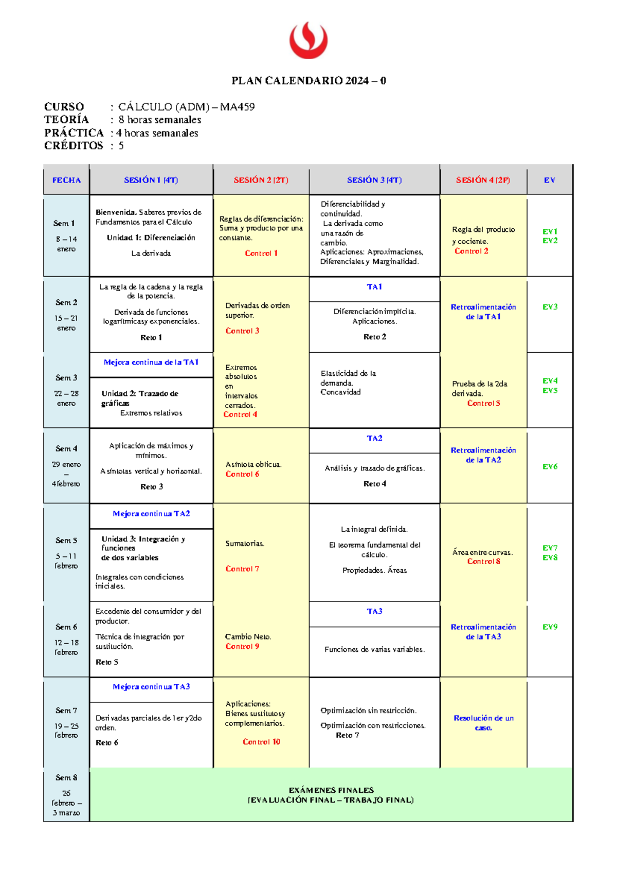 MA459 - Plan Calendario - 2024-0.docx - PLAN CALENDARIO 202 4 – 0 CURSO ...