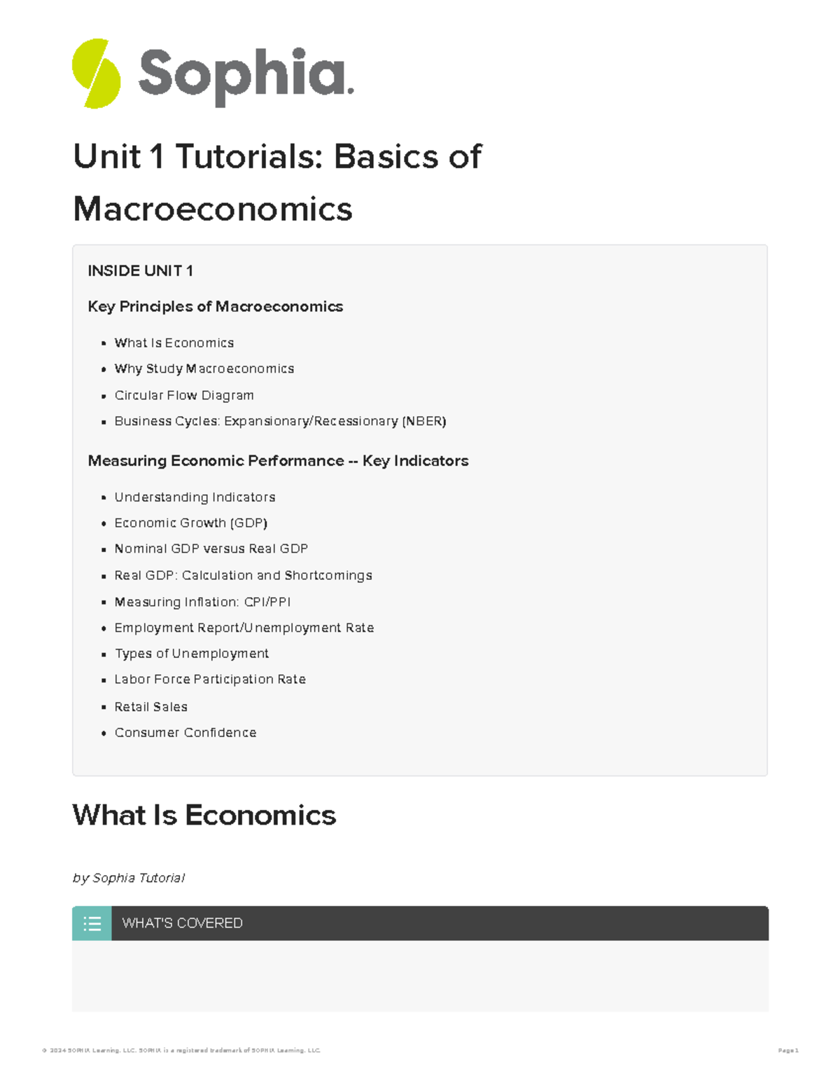Unit 1 tutorials basics of macroeconomics - Unit 1 Tutorials: Basics of Macroeconomics INSIDE ...