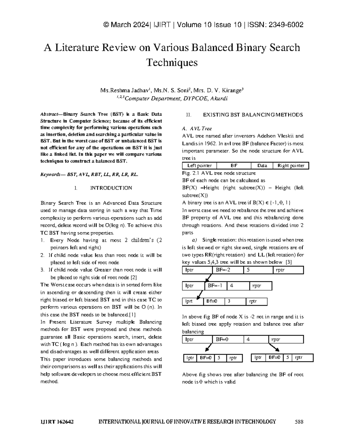 Ijirt 162642 Paper BBSt 1 - © March 2024 | IJIRT | Volume 10 Issue 10 ...
