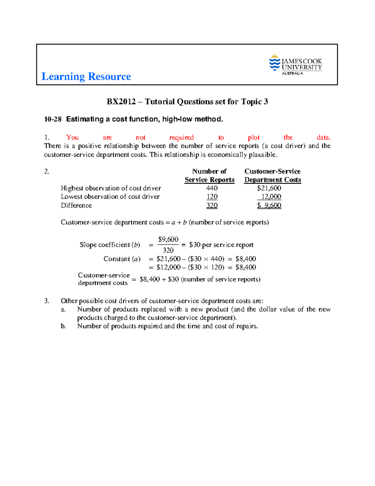 Topic 3 Tutorial Question Solutions Warning Tt Undefined Function 32 Bx2012 Tutorial
