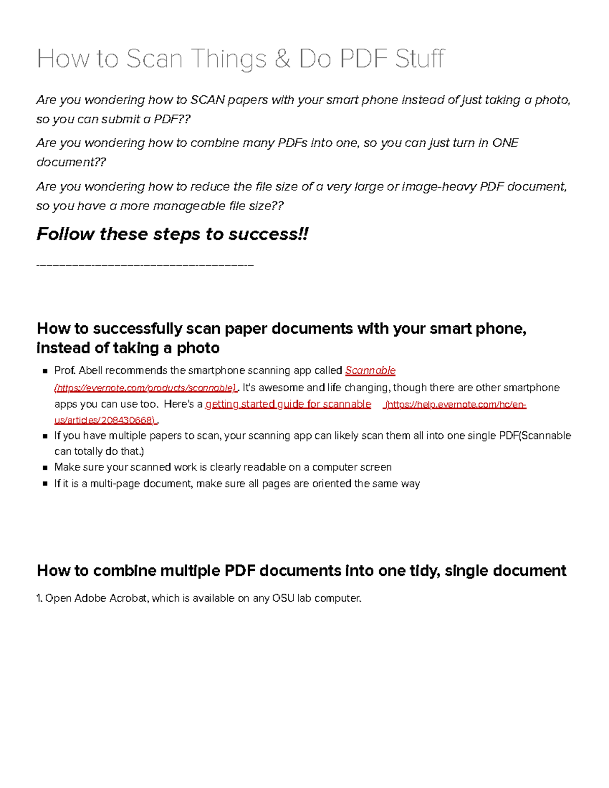 How to do homework - How to Scan Things & Do PDF Stuff Are you ...