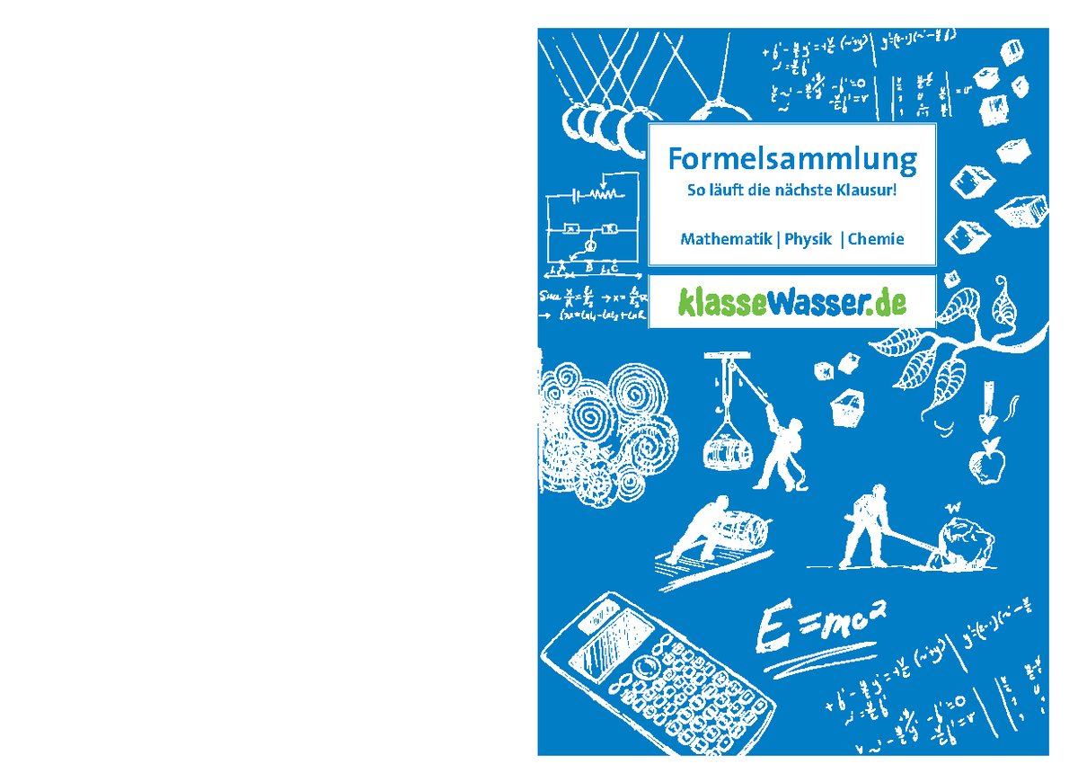 Formelsammlung ebook - Formelsammlung So läuft die nächste Klausur! Mathematik | Physik | Chemie ...