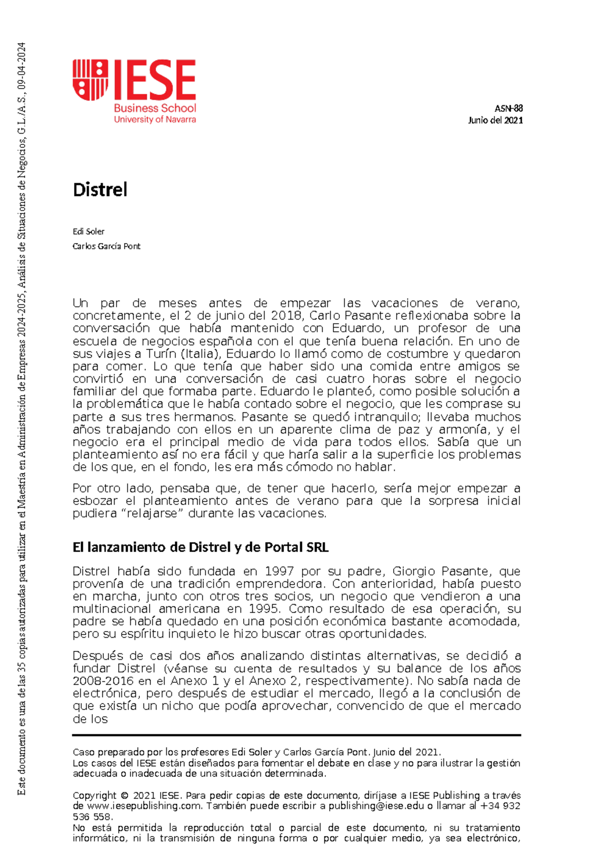 ASN-0088 Distrel - Problema de toma de decisiones - ASN- Junio del 2021 ...