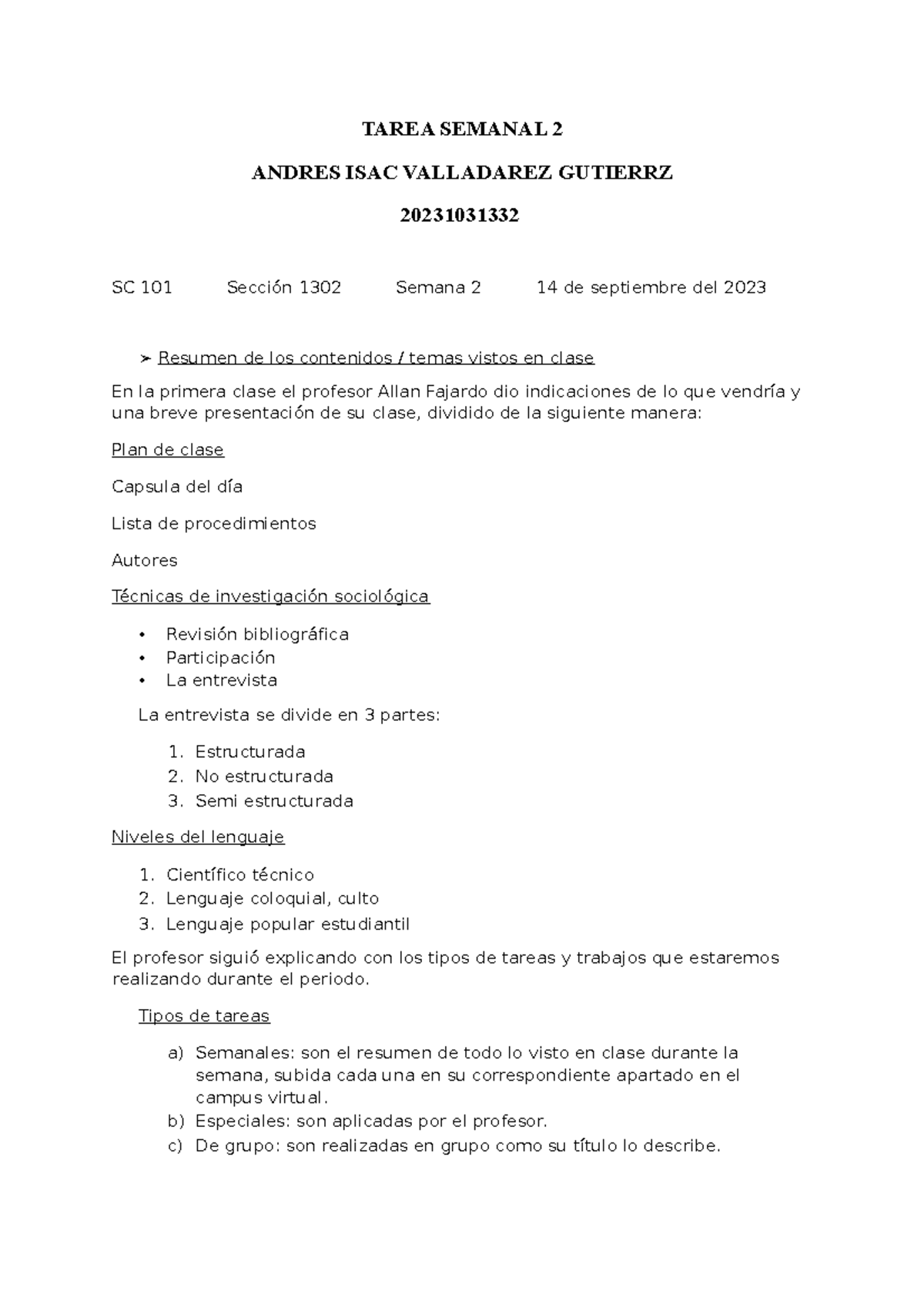 Tarea Semanal 1 Andres valladarez - TAREA SEMANAL 2 ANDRES ISAC ...