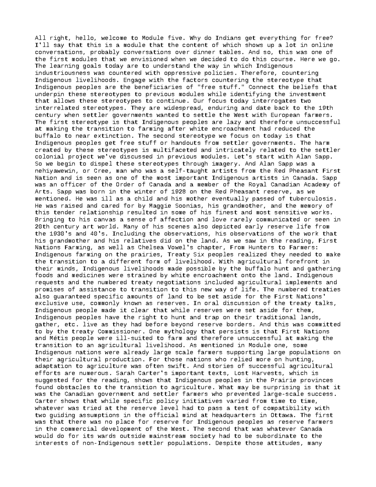 584078 English - FVFVF - All right, hello, welcome to Module five. Why ...