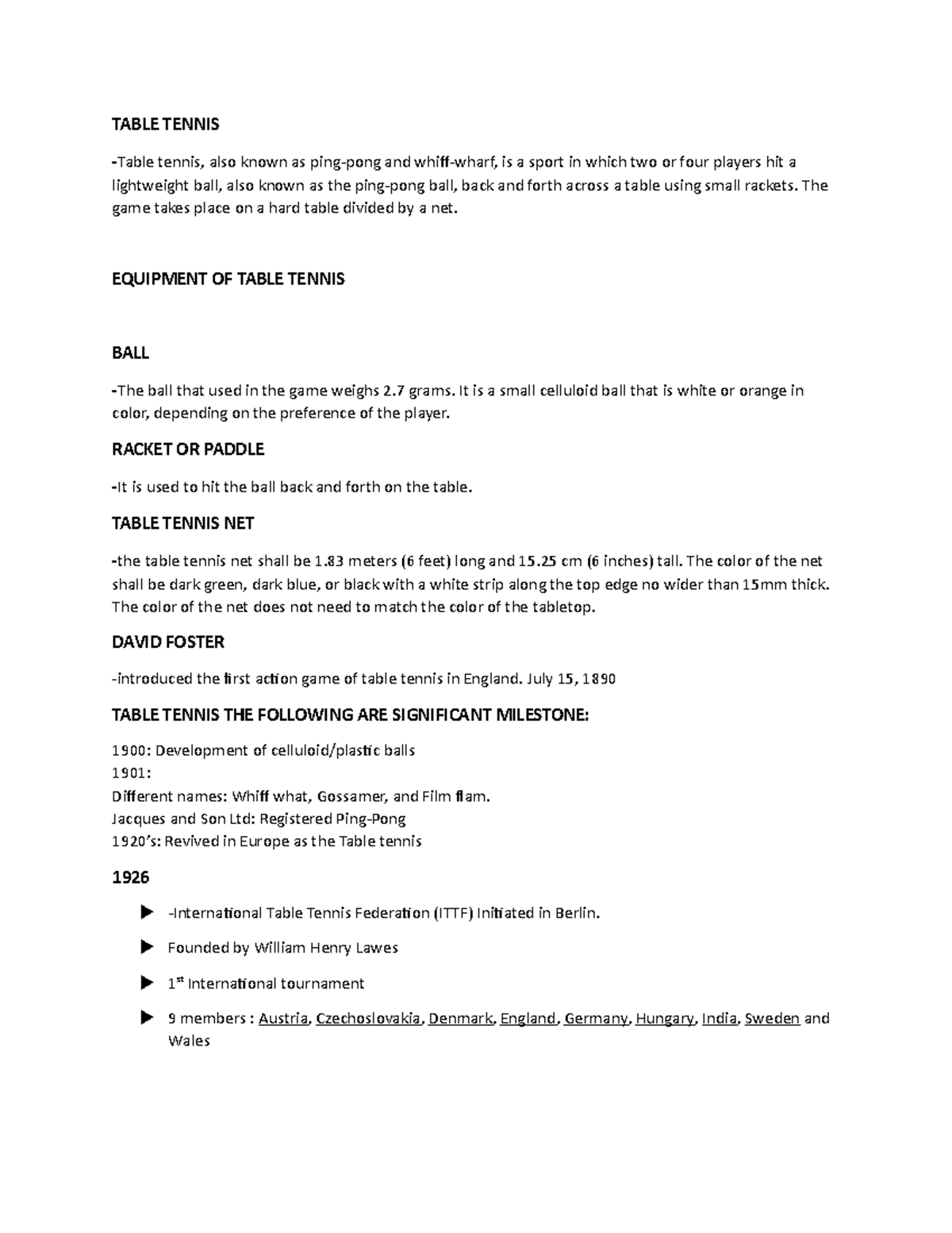 Table Tennis - study well - TABLE TENNIS - Table tennis, also known as ...