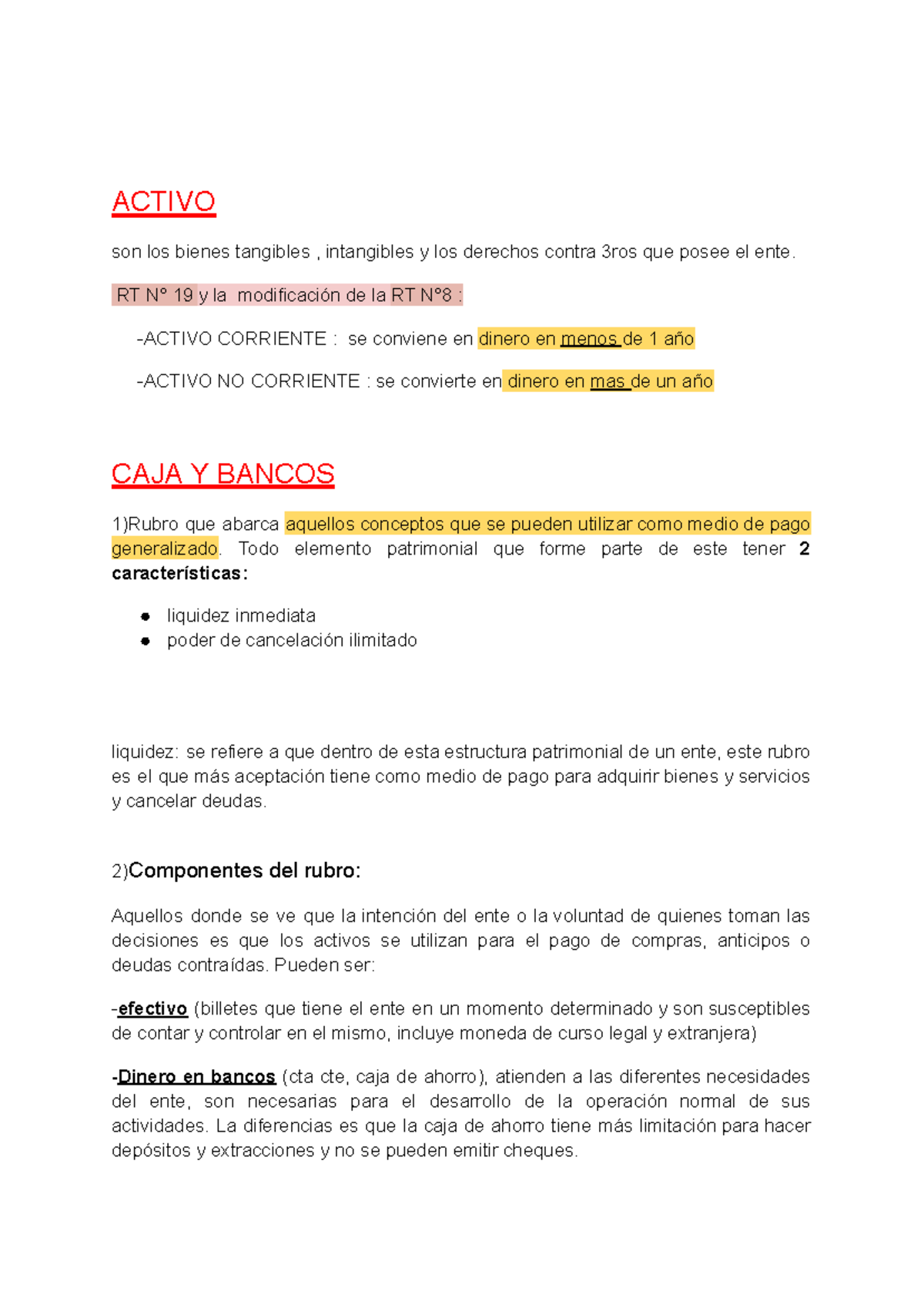 Contabilidad - resumen del primer parcial ( teoria) - ACTIVO son los bienes tangibles ...