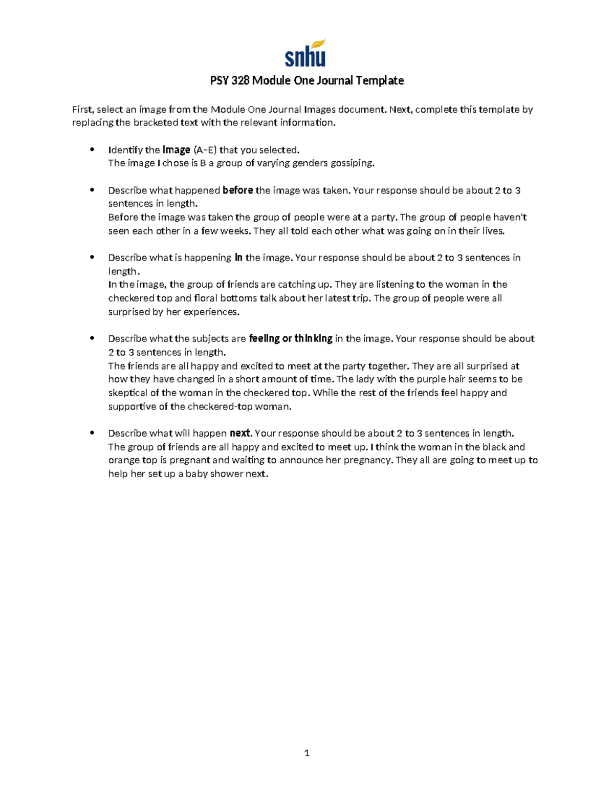 PSY 328 Module One Journal Template - PSY 328 Module One Journal ...