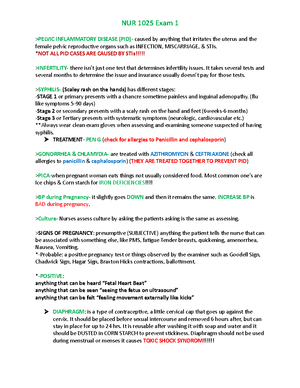NUR 1025 Exam Guide - NUR 1025 FINAL STUDY GUIDE FALL 2021 Exam 1 Exam ...