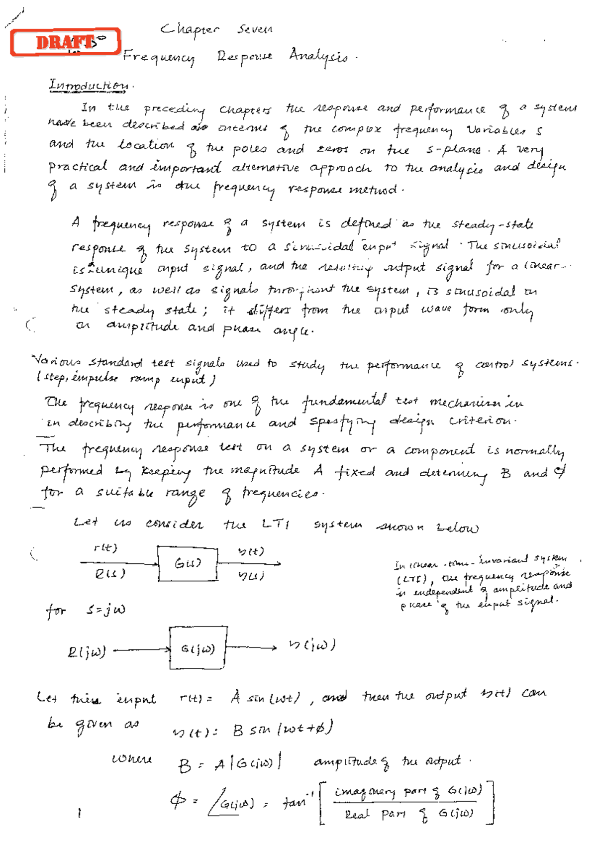 Chapter 7 Frequency Response Anaysis Lecture Note Electrical