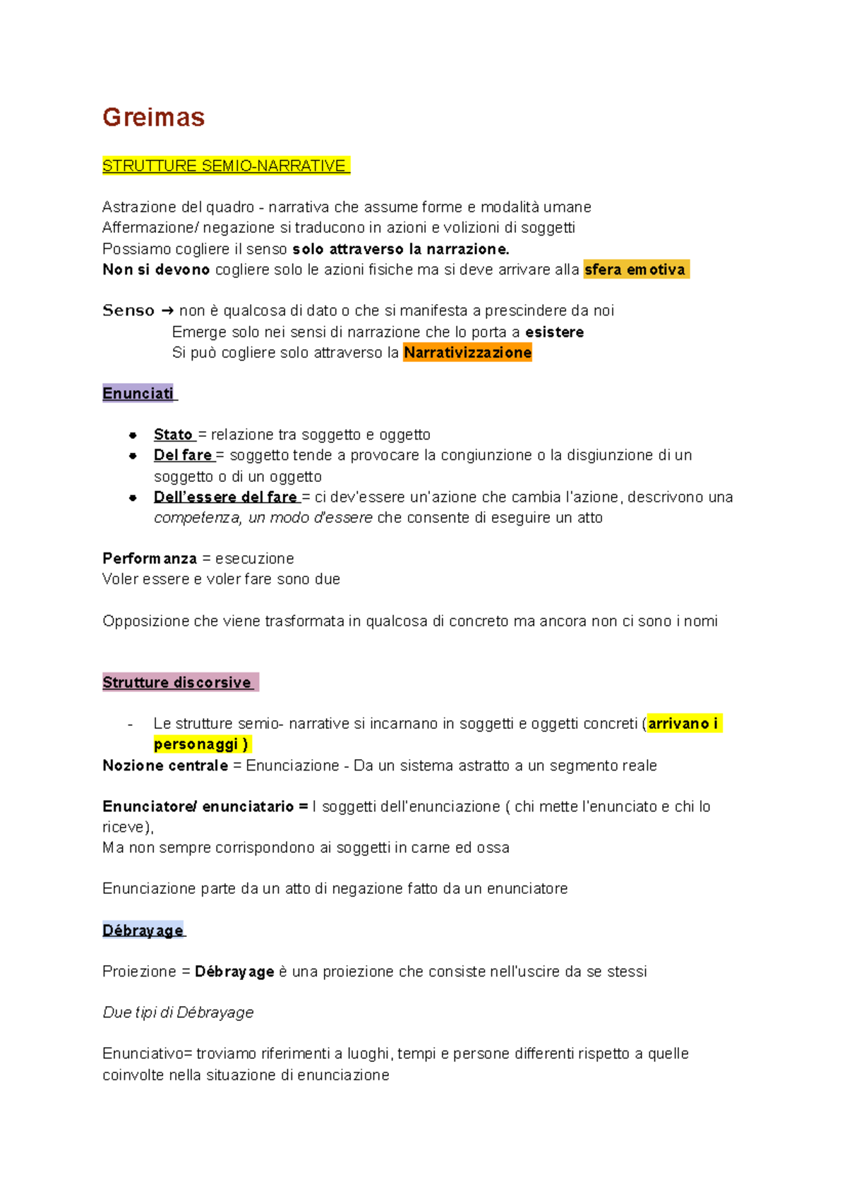 Greimas - Greimas STRUTTURE SEMIO-NARRATIVE Astrazione del quadro ...